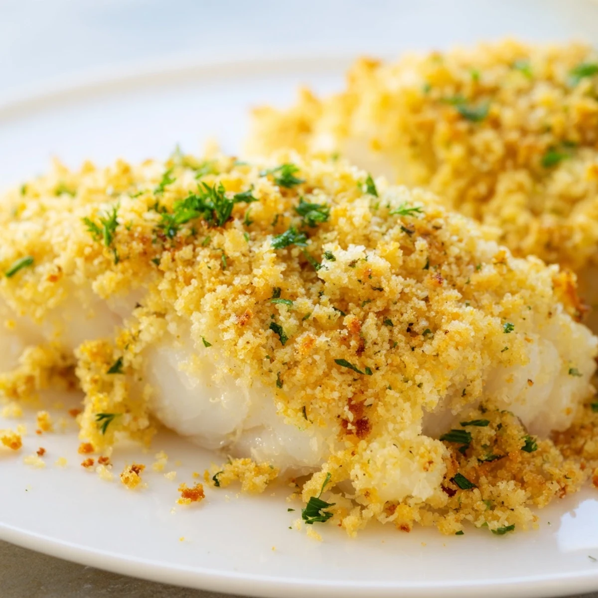 Tender Baked Cod with Golden Cracker Crust
